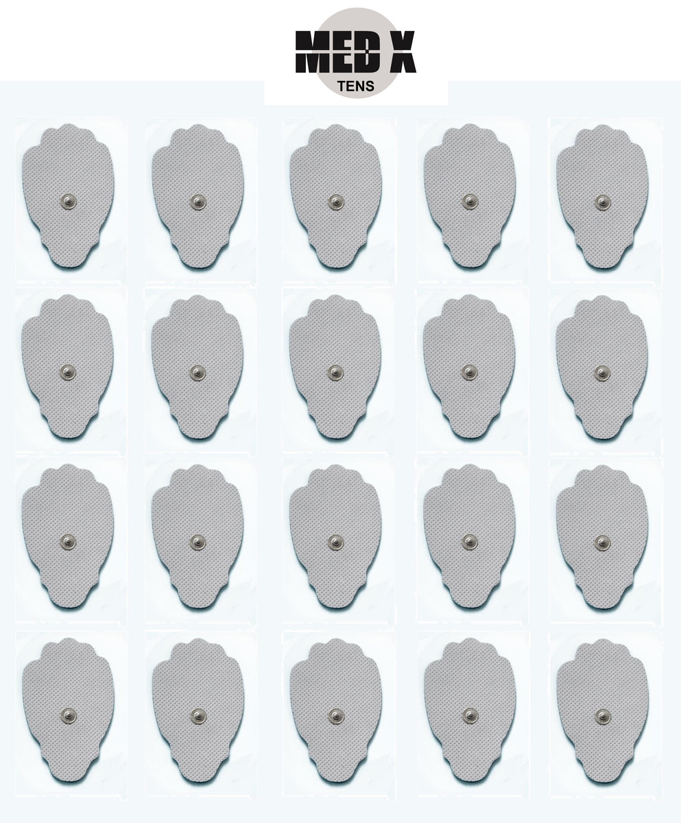 TENS / EMS Unit 20 Snap Tens Unit Electrode Pads Large Premium Tens El ...